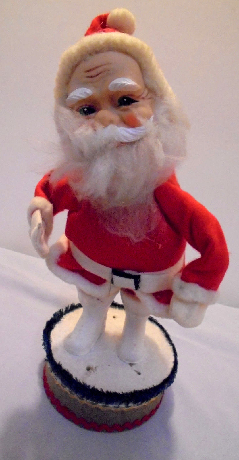 Santa Musical Plays Silent Night Material Wood Plastic 11" Tall VTG ...