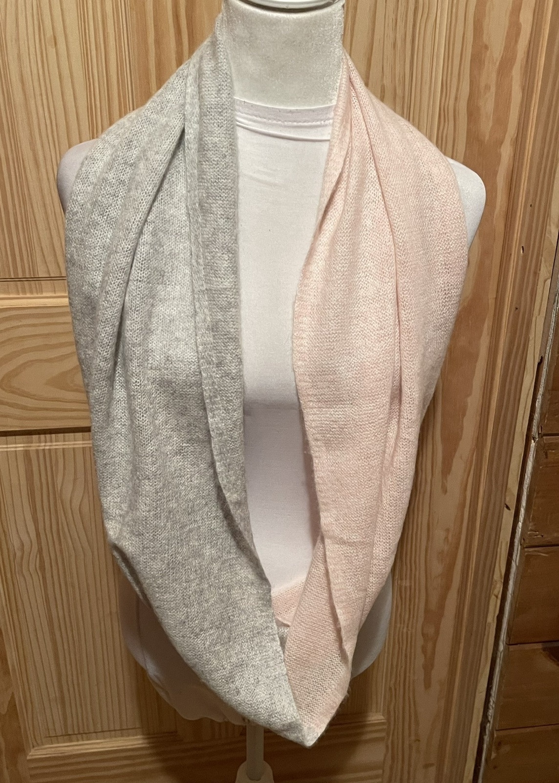 Hannah Rose 100% Cashmere 2 Tone Infinity Scarf Pink … - Gem