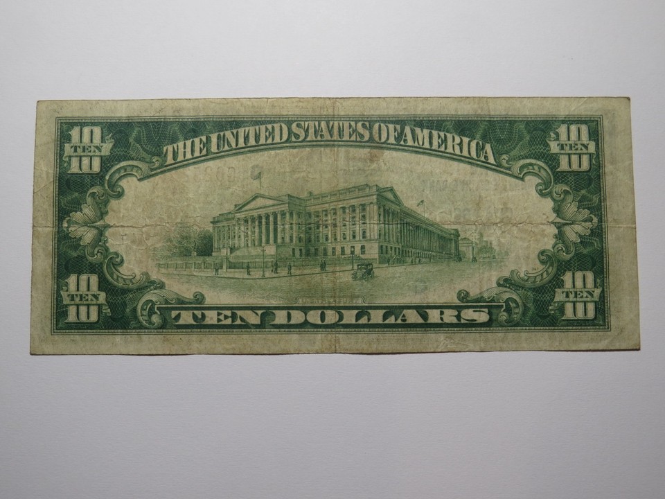 $10 1929 Chicago Illinois IL National Currency Federal Reserve Bank ...