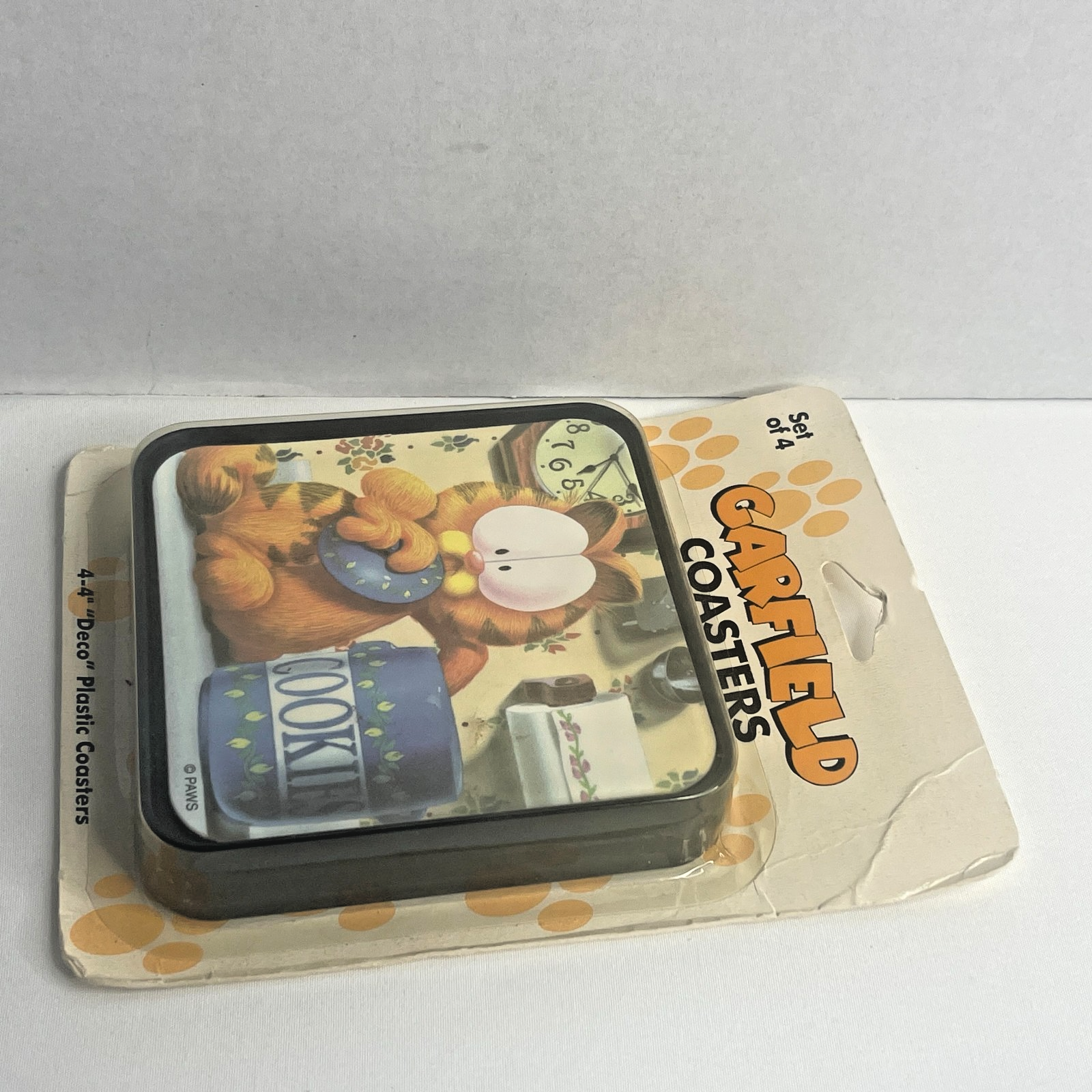 Vintage 1978 Garfield Coasters Set of 4 Rare Cartoon Collectible ...