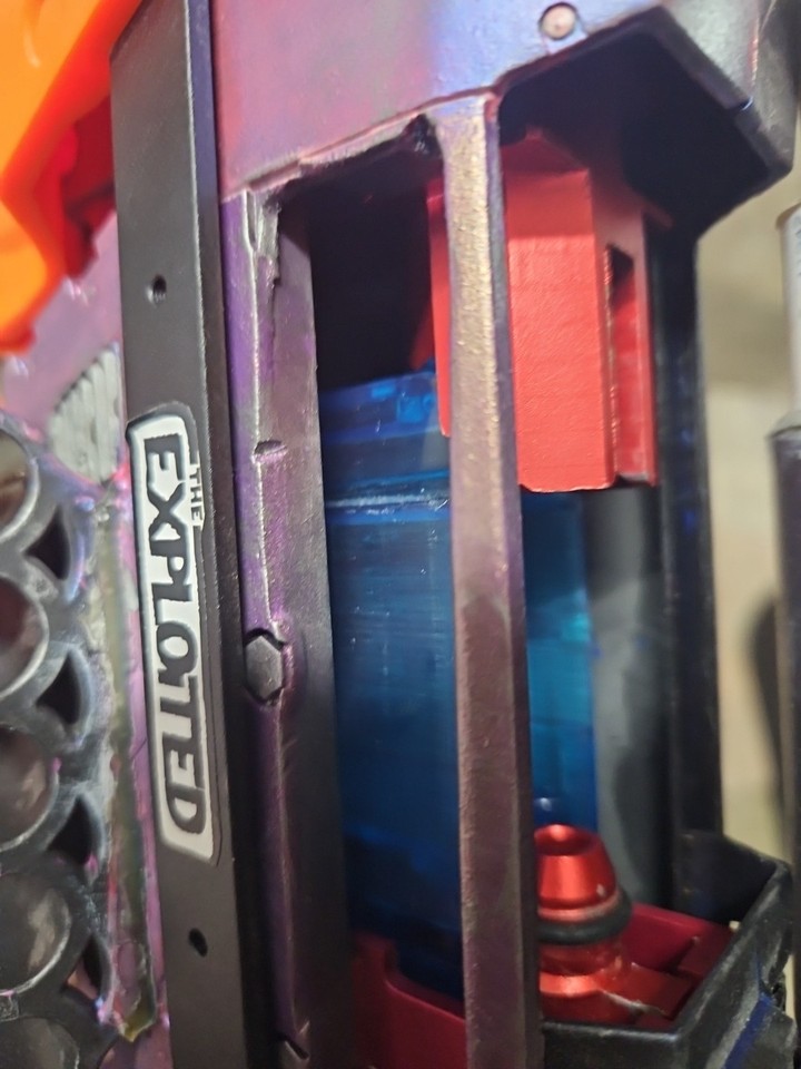Custom Highly Modded Nerf Longshot. Used. Halflenght Darts | eBay