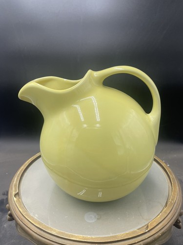 Vintage Hall Tilt Ball Pitcher Yellow 7” Mid Century #633 USA | eBay