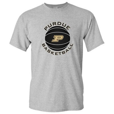 Purdue Boilermakers Basketball Circle Logo T-Shirt -Sport Grey | eBay