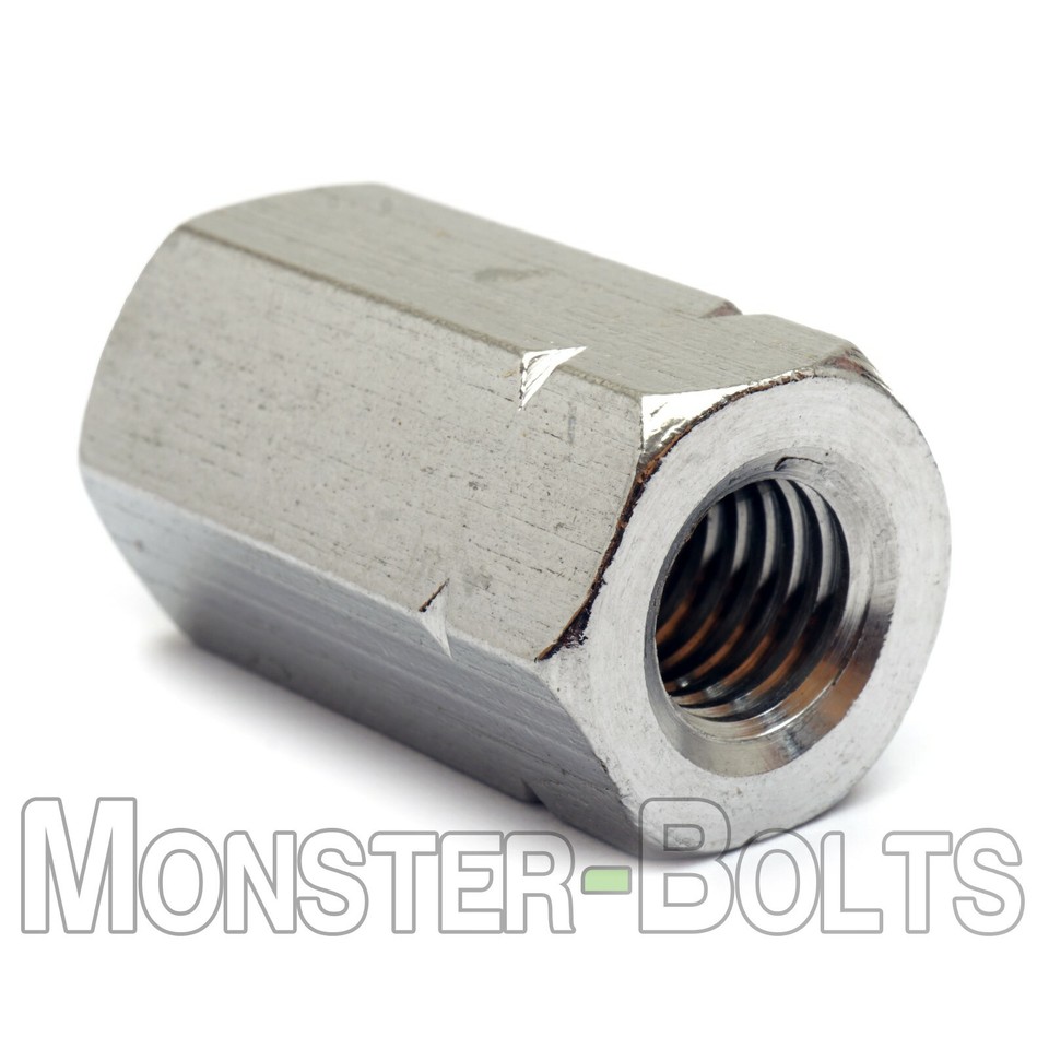 Stainless Steel Hex Coupling Nuts, A2 / 18-8 DIN 6334 - Metric M5 M6 M8 ...