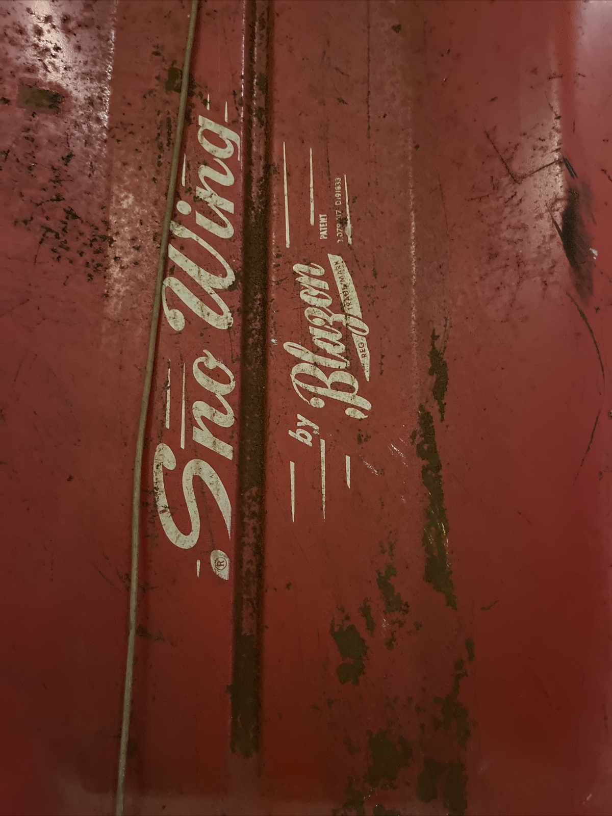 Vintage Iconic Large Sno Wing by Blazon Red Metal Winter Sled Handles ...