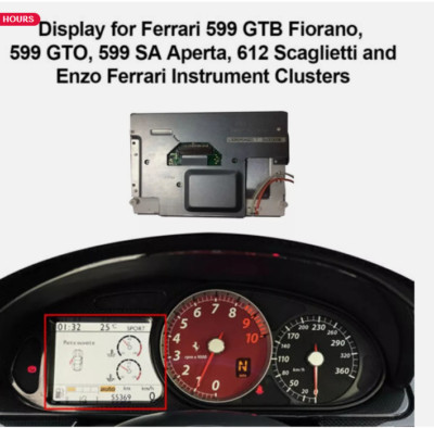 Display For Ferrari 599 GTB Fiorano, 599 GTO, 612 Scaglietti Instrument ...