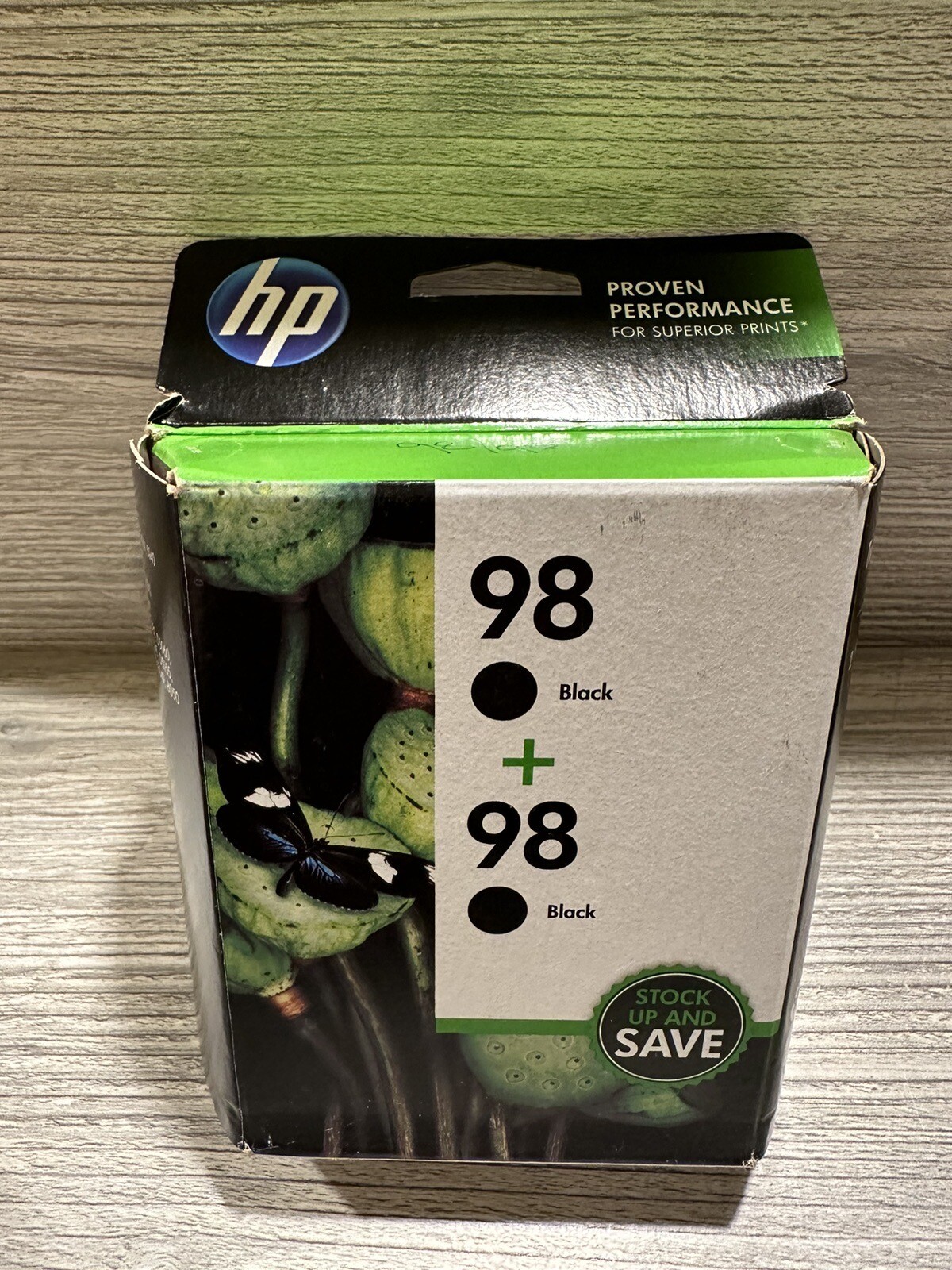 GENUINE NEW HP 98 Black Color Ink Cartridge 2-Pack And A Single HP Tri ...