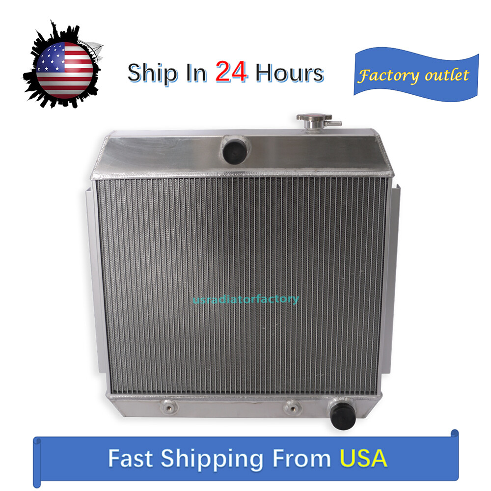 3Rows All Aluminum Radiator For 1955-1957 Chevy Bel-Air V8 with Trans ...