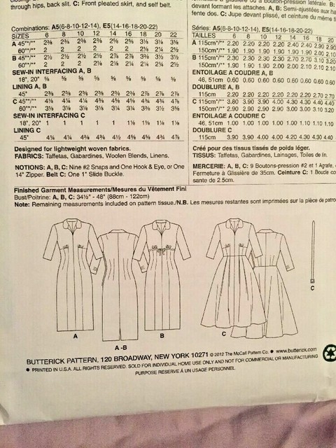 50s Retro Dresses Butterick 5813 Pattern Sizes 6 to 14 Rockabilly Dress ...