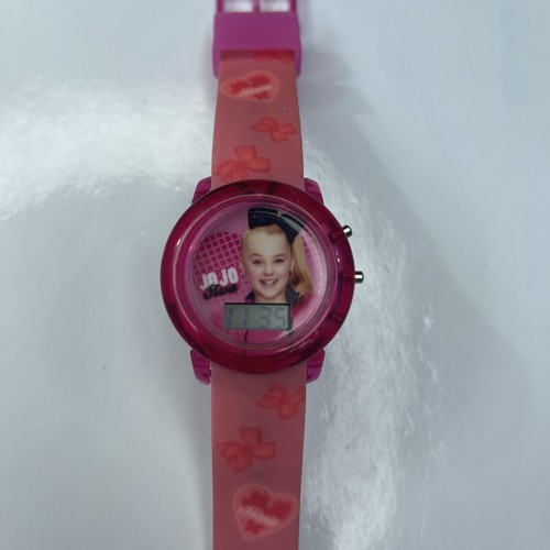 E JoJo Siwa Viacom Accutime 0817 JOJO4003WM Pink Jelly Girls Kids LCD ...