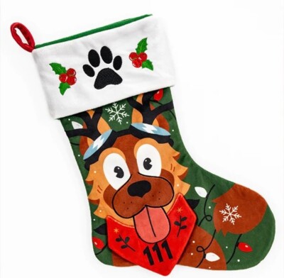 Fallout Dogmeat Reindeer Horns Holiday Stocking 17x10.5 Official Sold ...