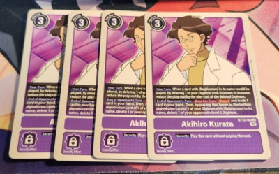 x4 Digimon Versus Royal Knights AKIHIRO KURATA BT13-103 Purple Uncommon ...