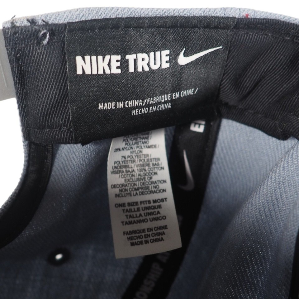 Nike True "Fly" Wool / Faux Leather Snapback Hat Grey / Red OS | eBay