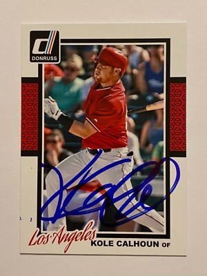Kole Calhoun Signed Donruss #300 2014 Card Los Angeles Angels Auto MLB ...