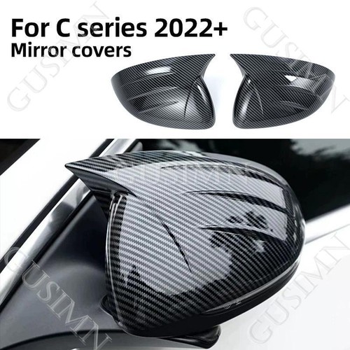 Carbon Fiber Side Mirror Cover Cap Trim For 2022-2025 BENZ W206 C-CLASS ...