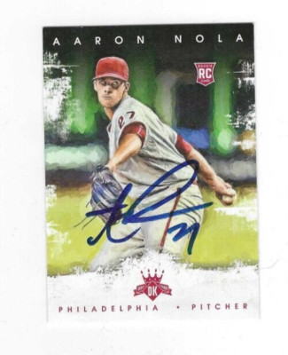 Signed AARON NOLA Philadelphia Phillies 2016 DK Diamond King Card #147 ...