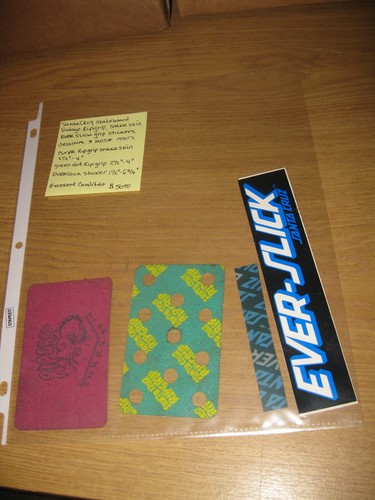 SANTA CRUZ SKATEBOARD Rip grip Ever-Slick Sticker Lot 1990's VTG *NOS ...