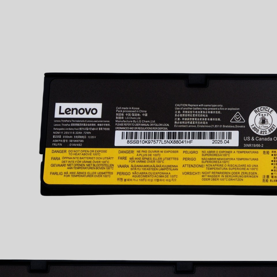 61++ Genuine 72Wh 01AV427 Battery for Lenovo ThinkPad T480 T470 P51S ...