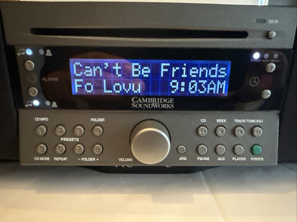 Cambridge Soundworks Radio CD 745 Black Player Am/FM Stereo Alarm Clock ...