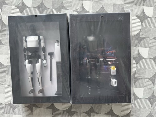 (2) Tesla Bot Action Figure Optimus Humanoid Robot Tesla Diner Los ...