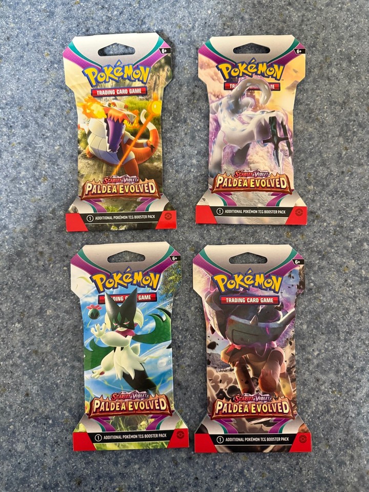 Pokemon TCG: Paldea Evolved Single Sleeved Booster Pack SV02 (Lot of 10 ...