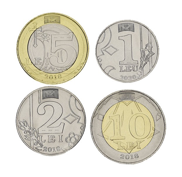Moldova set of 4 coins 2018-2020 UNC 1, 2, 5, 10 lei | eBay
