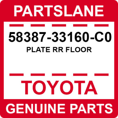 58387-33160-C0 Toyota OEM Genuine PLATE RR FLOOR | eBay