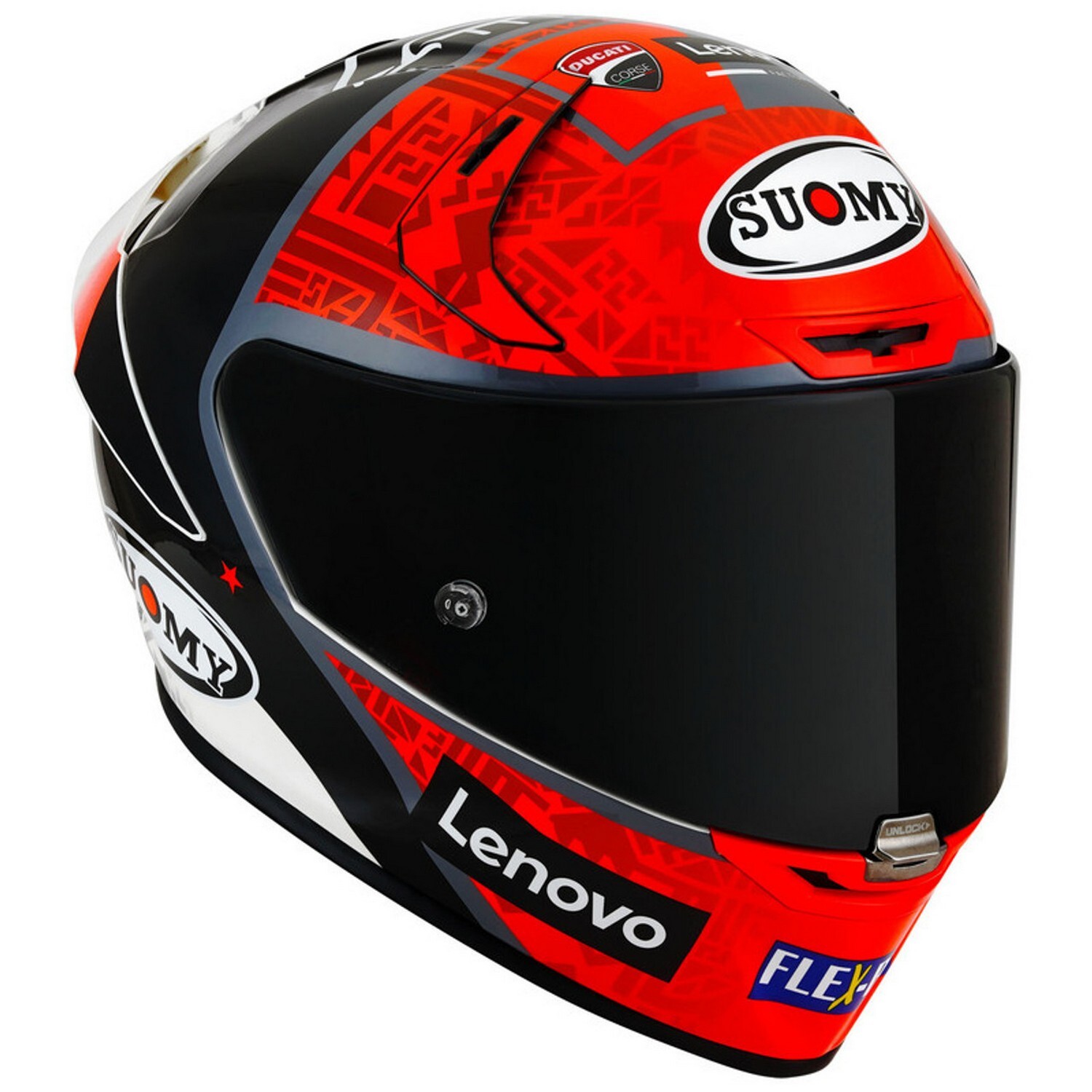 Suomy SR-GP Bagnaia '22 Motorcycle Helmet w/Logo Red/White | eBay