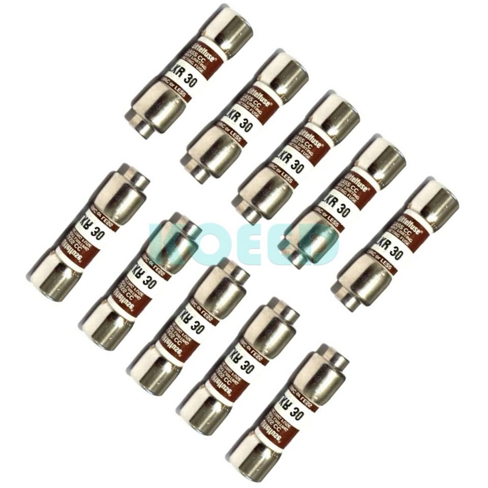 10PCS NEW Genuine Littelfuse KLKR 30 30A 600VAC Fuses | eBay