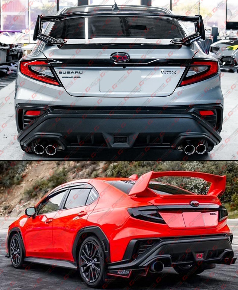 For 2022-2025 SUBARU WRX VB STI STYLE MATTE BLACK REAR TRUNK SPOILER ...