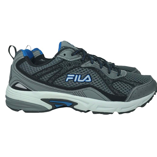 FILA Windshift 15 Men's Running Shoe's Size 11 Gray Black Blue SNEAKERS ...