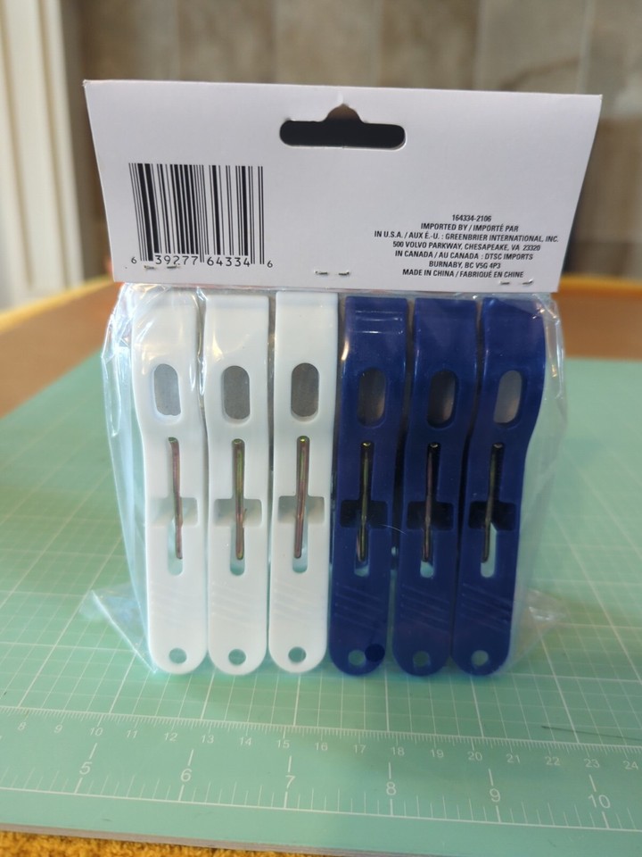 Heavy Duty Jumbo Plastic Clothespins, 6-ct. Per Pack 639277643346 | eBay