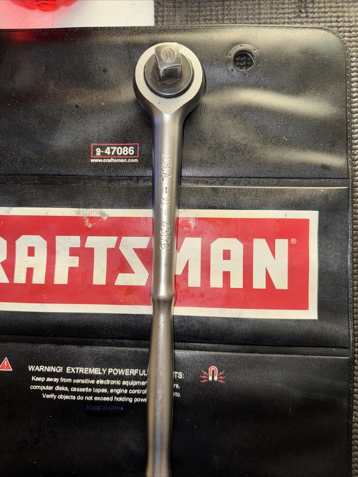 Sears Craftsman 1/2 Ratchet Made in USA 43176 Round Head Long Handle | eBay