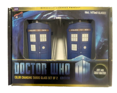 Doctor Who Color Changing TARDIS Glass Set of 2 | eBay