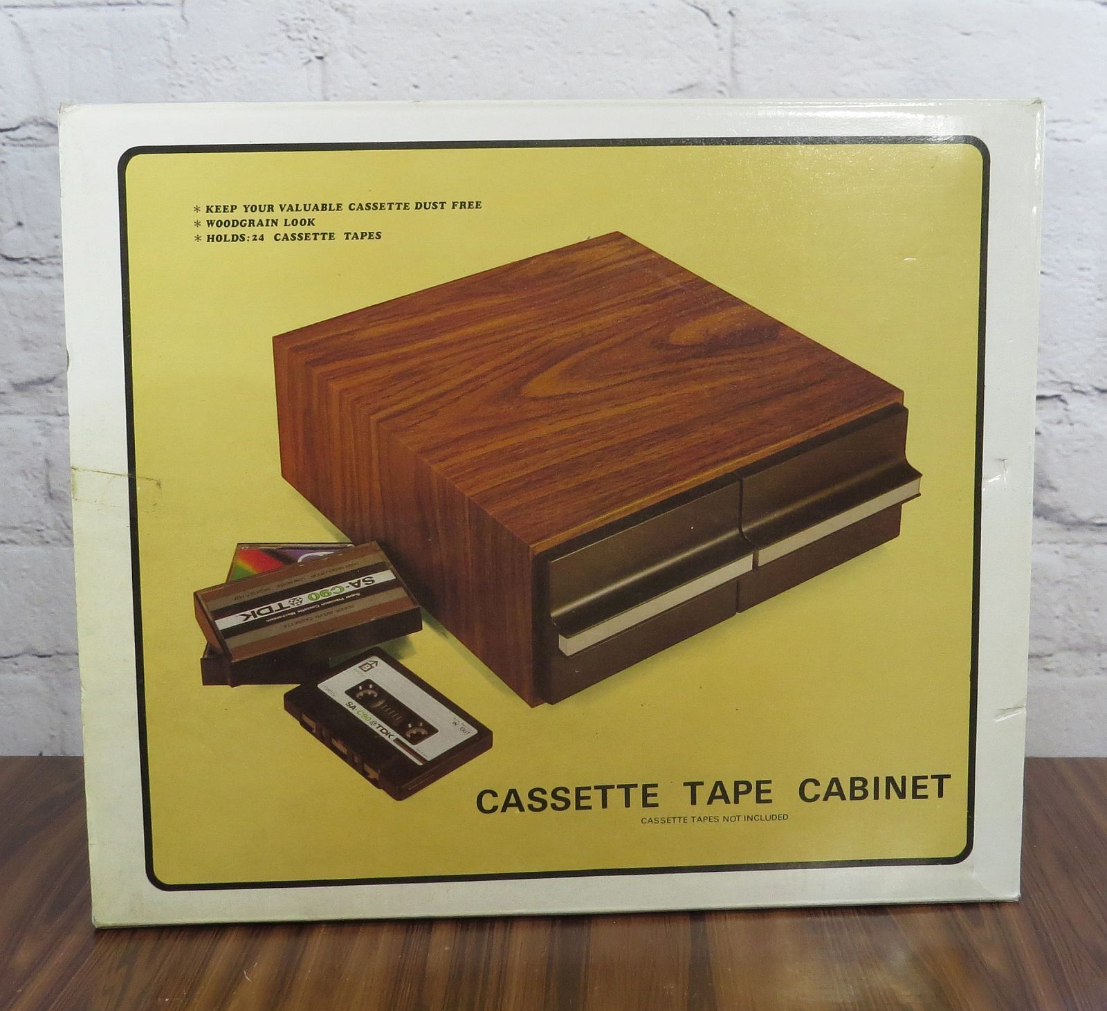 Vintage Cassette Tape Cabinet in Original Box Holds 24 Cassette Tapes ...