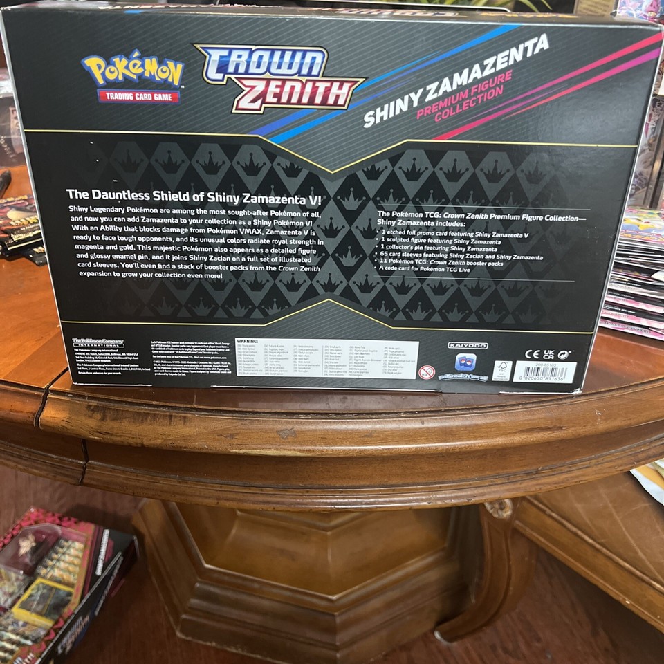 Crown Zenith Shiny Zamazenta Premium Figure Collection Box | eBay