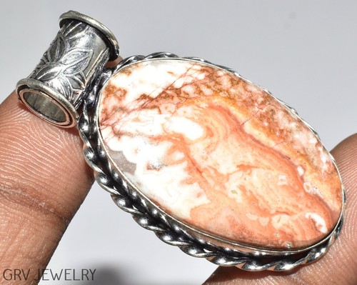 Rosetta Jasper Gemstone 1.6" Handmade Pendant 925 Silver Plated U498-B140 | eBay