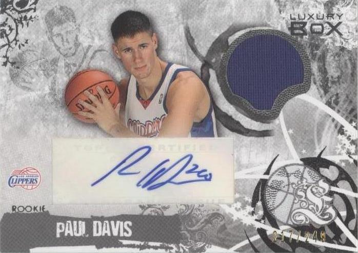 2006-07 Topps Luxury Box - Rookie Autograph Relic Paul Davis #RAR-PD ...