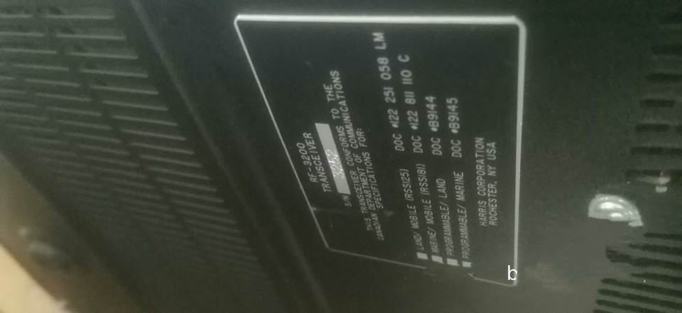HARRIS RF-3200 RADIO HF-SSB TRANSCEIVER S/N 3252 | eBay