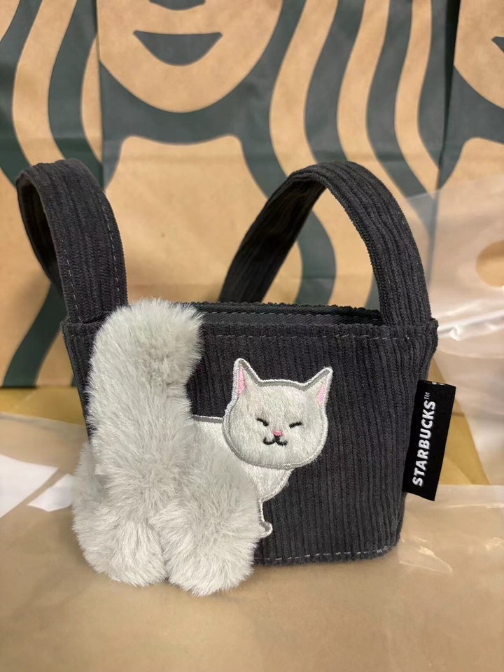 Starbucks 2024 Taiwan Halloween Grey Cat Tail Sleeve | eBay