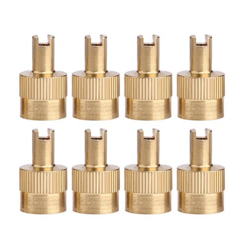 8pcs Slotted Head Valve Stem Caps with Core Remover Tool for Car ...