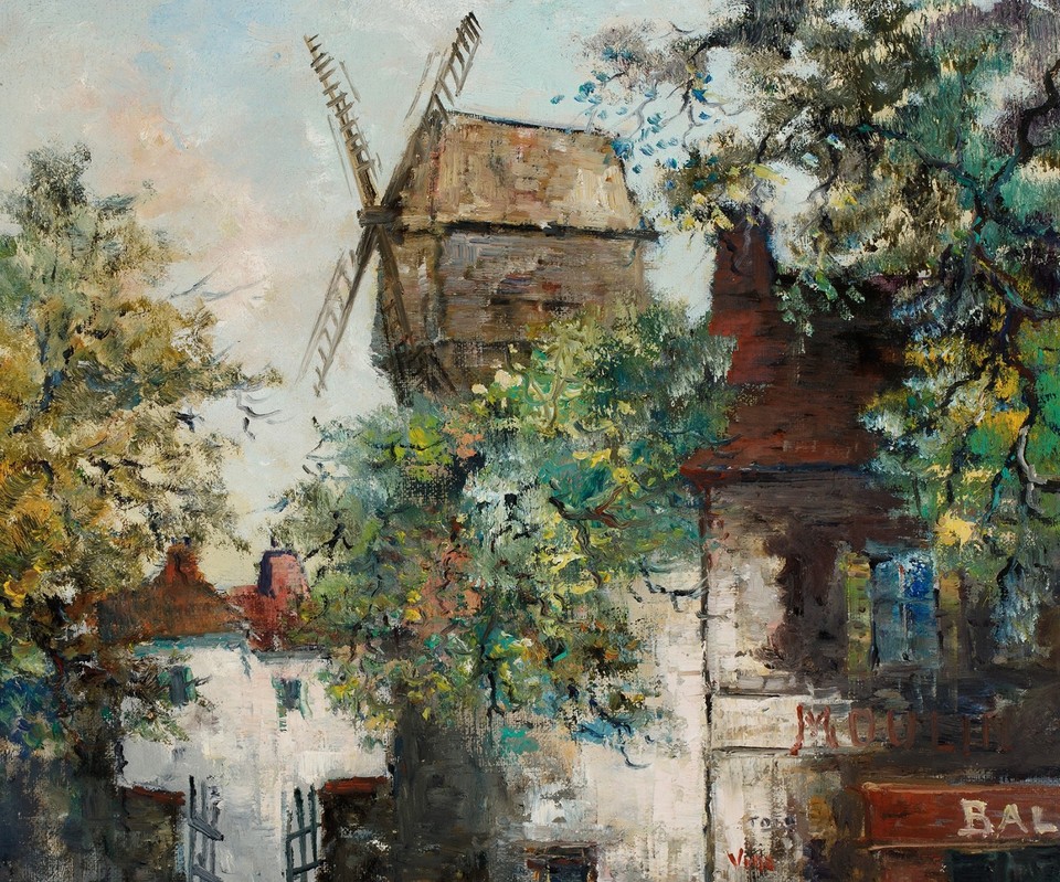 Gino Milani – Le Moulin De La Galette Paris – Oil On Canvas, Signed | eBay
