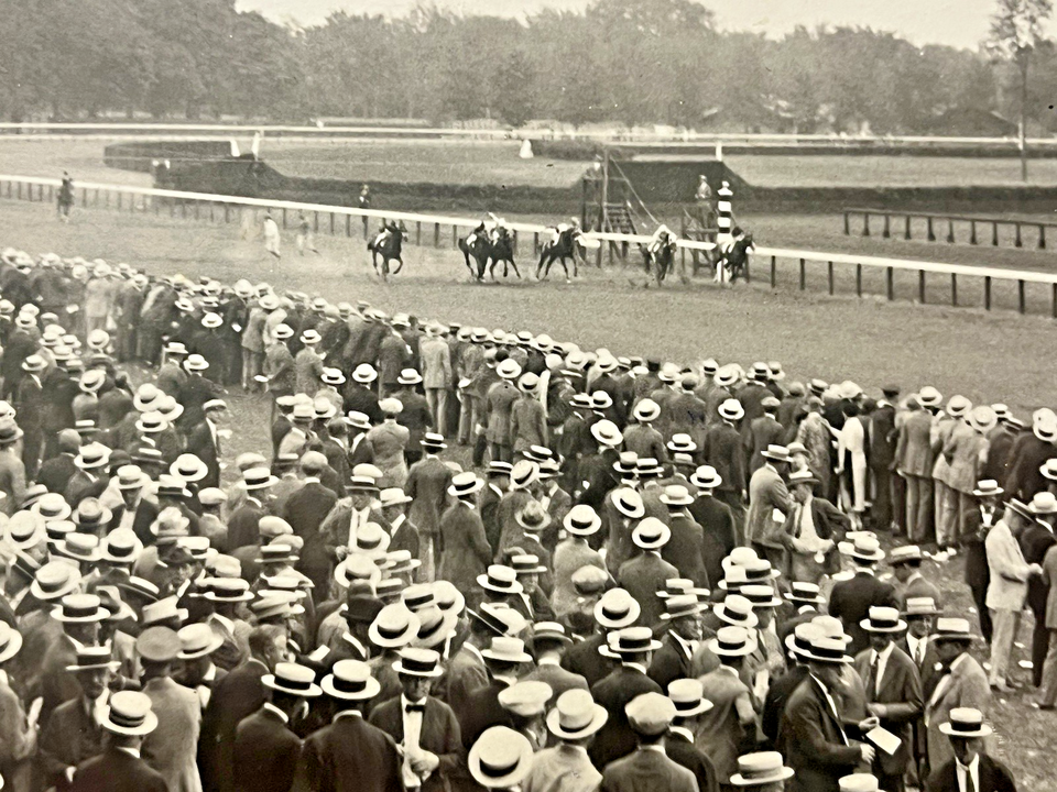 Original 1925 Photo Saratoga Race Track NY Opening Day Horse Race Meet ...