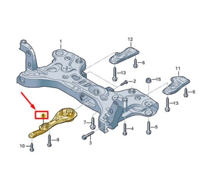 VW Polo Aw MK6 Boîte de Vitesse Pendule Support 2Q0199851AF Neuf Original | eBay