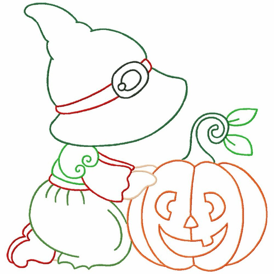 Swirly Little Witch Blocks S 2 12 Machine Embroidery Designs Quilt in 8 ...