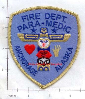 Alaska - Anchorage Paramedic AK Fire Dept Patch | eBay