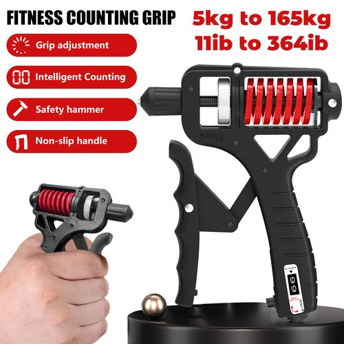 Hand Grip Strengthener 1/2 Pack Adjustable Resistance 11-364 lbs Gym ...