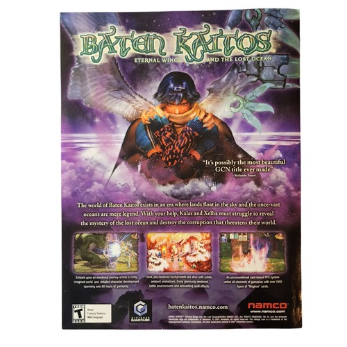 Baten Kaitos Gamecube Vintage Video Game Print Ad/Poster Official Promo ...