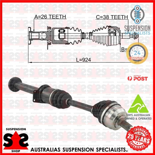 Front Axle Right Drive Shaft Suit VW Transporter T5 Van (7Ha, 7Hh, 7Ea ...
