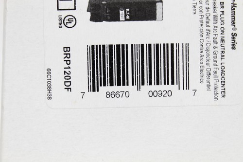 Eaton BRP120DF 120 20A 1-Pole Circuit Breaker for sale online | eBay